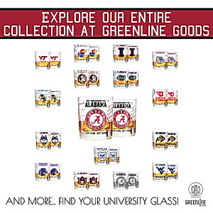 The University Of Alabama Whiskey Glass Set (2 Low Ball Glasses) - Contains Full Color Alabama Logo & Campus Map - Alabama Gift Idea for College Grads & Alumni - College Cocktail Glassware