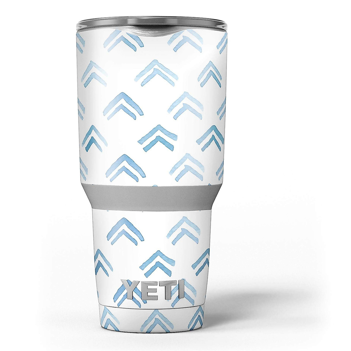 Design Skinz The Blue Upwards Arrow Pattern - Skin Decal Vinyl Wrap Kit Compatible with The Yeti Rambler Cooler Tumbler Cups