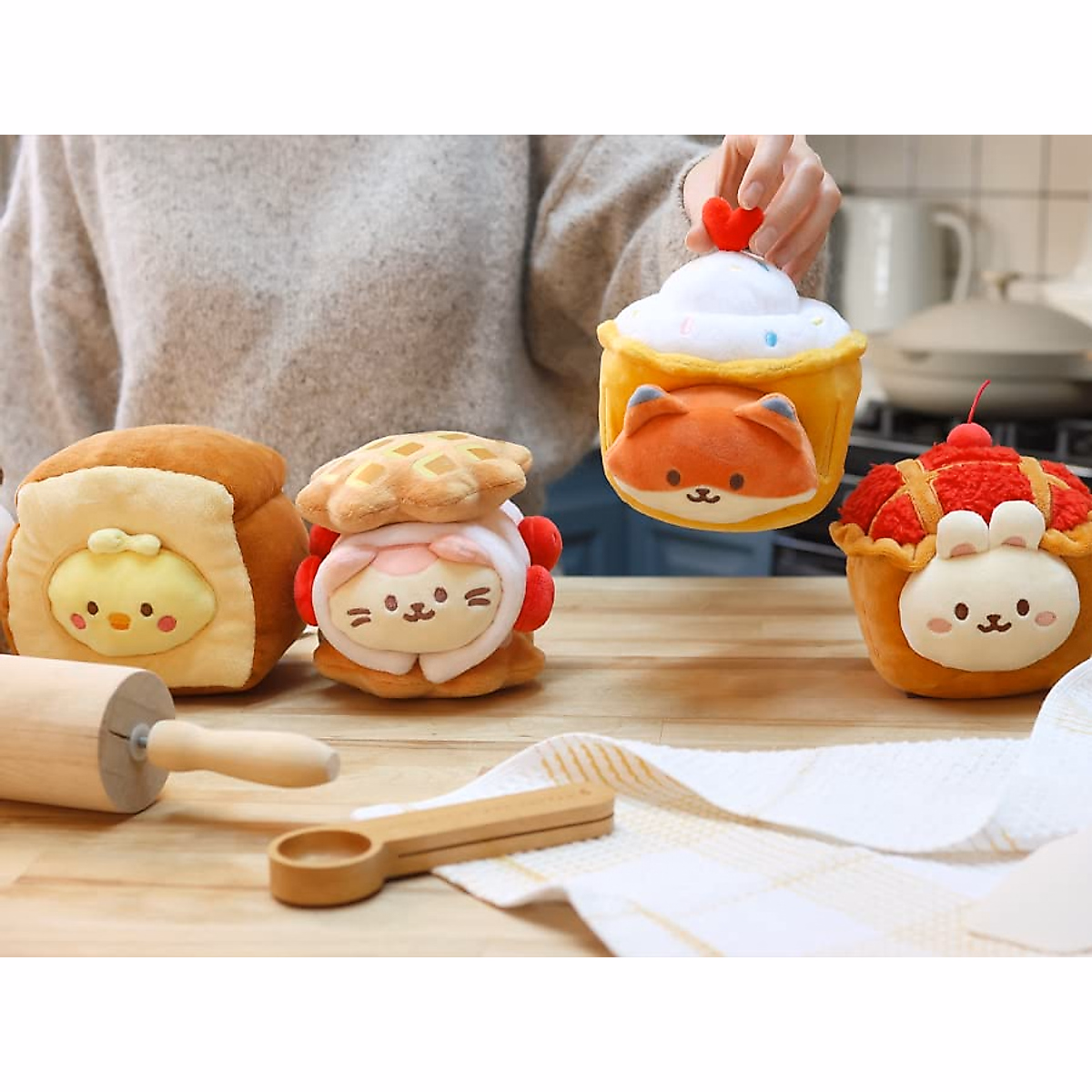 Anirollz Stuffed Animal Plush Toy – 6" Small Bakery Theme Outfitz Plush Doll | Soft, Squishy, Warm, Cute, Comfort, Safe | Birthday Gift Pillow with Puppy Dog in S'More Puppiroll