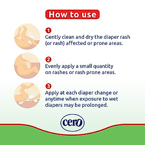 Crema Cero Diaper Rash Cream for Baby With Zinc Oxide and Aloe Vera – High-Strength Diaper Cream for Quick Relief and Protection – Hydrating and Soothing Baby Balm – Aloe Vera 3.9 oz