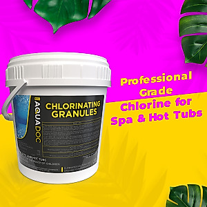 AquaDoc | Spa Chlorine Granules for Hot tub - Spa Sanitizing Granules for Hot Tubs - Recommended Chlorine for spa - Granulated Chlorine for hot tub and spa - Hot Tub Chlorinating Granules - 5Lbs