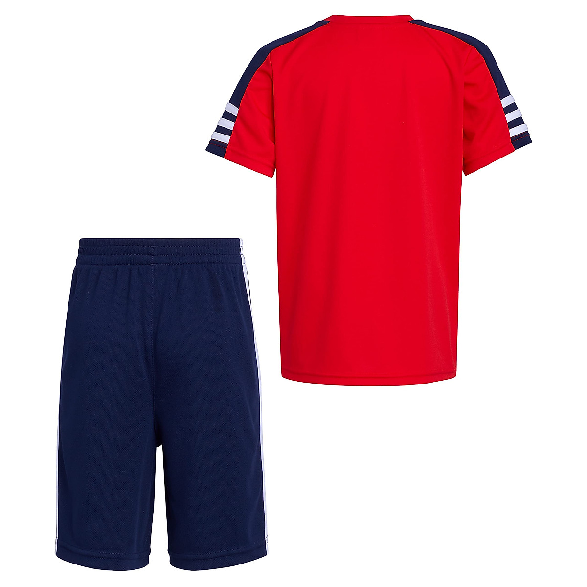 adidas Boys' Baby 2 Piece Game Time Short Set, Vivid Red, 24 Months