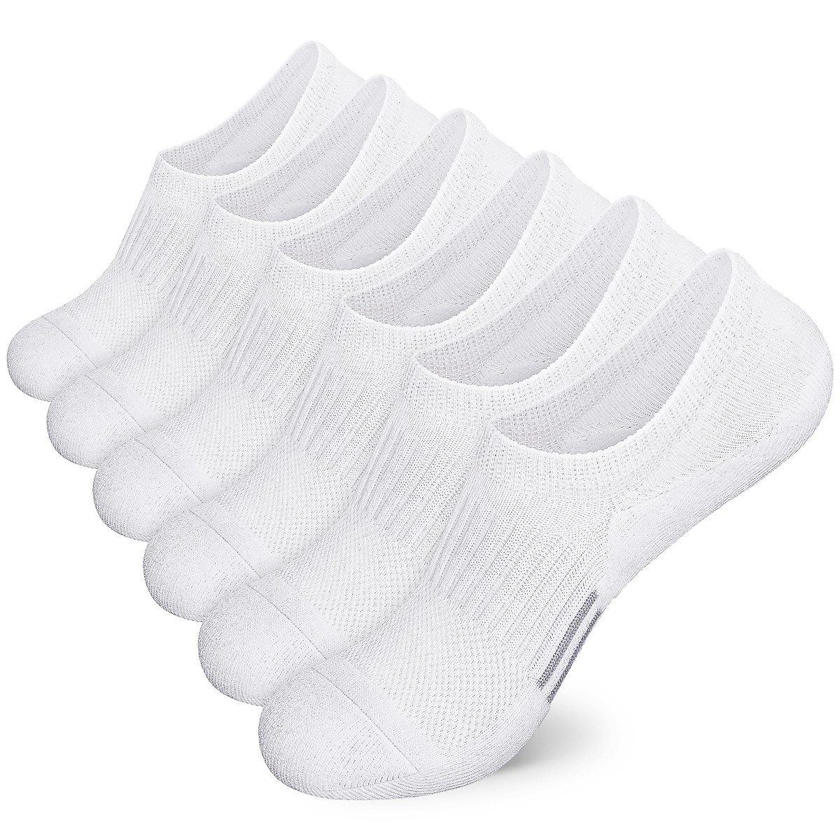 Airacker No Show Socks Womens Athletic Cushioned Low Cut Sports Running Ankle Socks for Women 6 Pairs