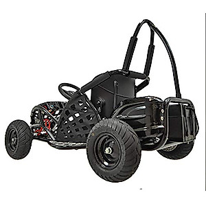 Go-Bowen 2019 Baja 1000W 48V Deluxe Electric Go-Kart - Black - Upgraded