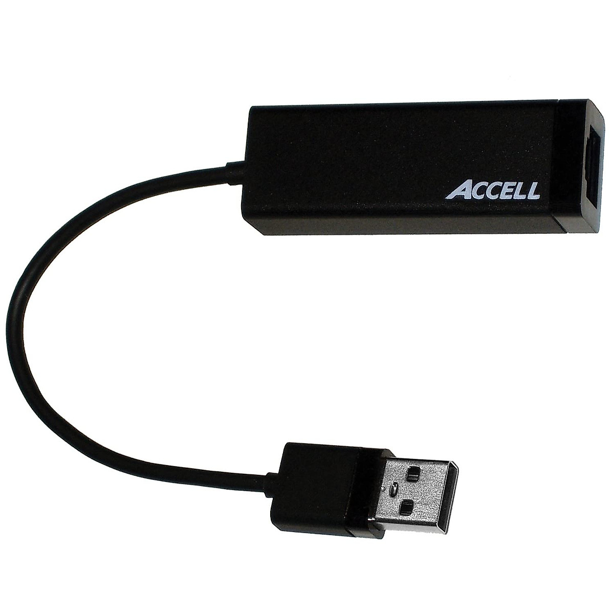 Accell USB 3.0 to Gigabit Ethernet Adapter 1000Mbit/S, Compatible with Windows and macOS, Black (J141B-005B-2)