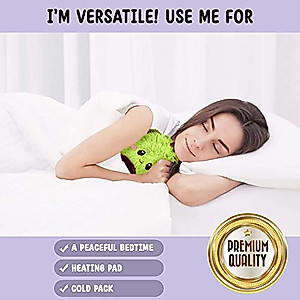 Avocado Microwavable Unscented Heating Pad for Women and Kids- Cute Soft Cozy Pillow Plush Heatable Warm Stuffed Animals - Kawaii Hot and Cold Plushie Food Toy - Avocado Gifts for Girls and Boys