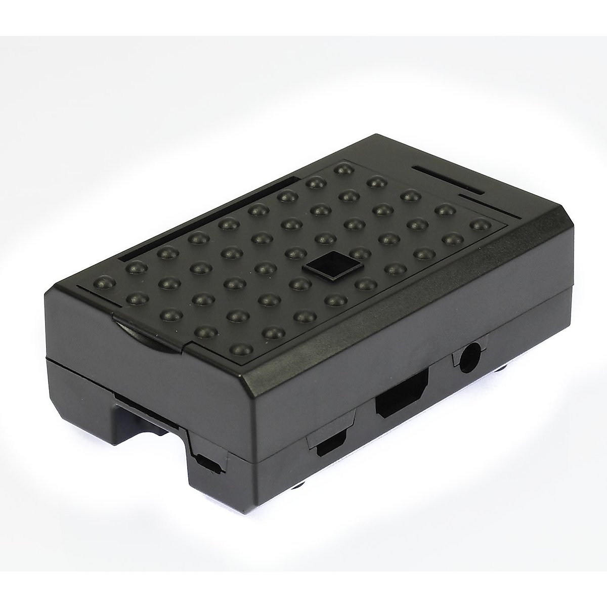 12voltnet Black Case ABS Raspberry Pi 3 B with Square Cutout 4 Camera Board w/Screw