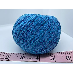 Blue Baby Alpaca, Merino Wool Blend Yarn, Worsted 50 Grams (1.76 Ounces) 100 Meters (109 Yards)