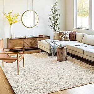 Livabliss Hapsburg Moroccan Shag Area Rug, 8'10" x 12', Beige