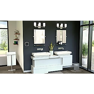 Gatco 5666 A-Line Glass Shelf, Satin Nickel