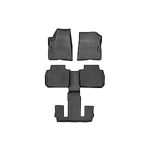 WeatherTech Custom Fit FloorLiners for GMC Acadia - Full Set (441080-1-3), Black