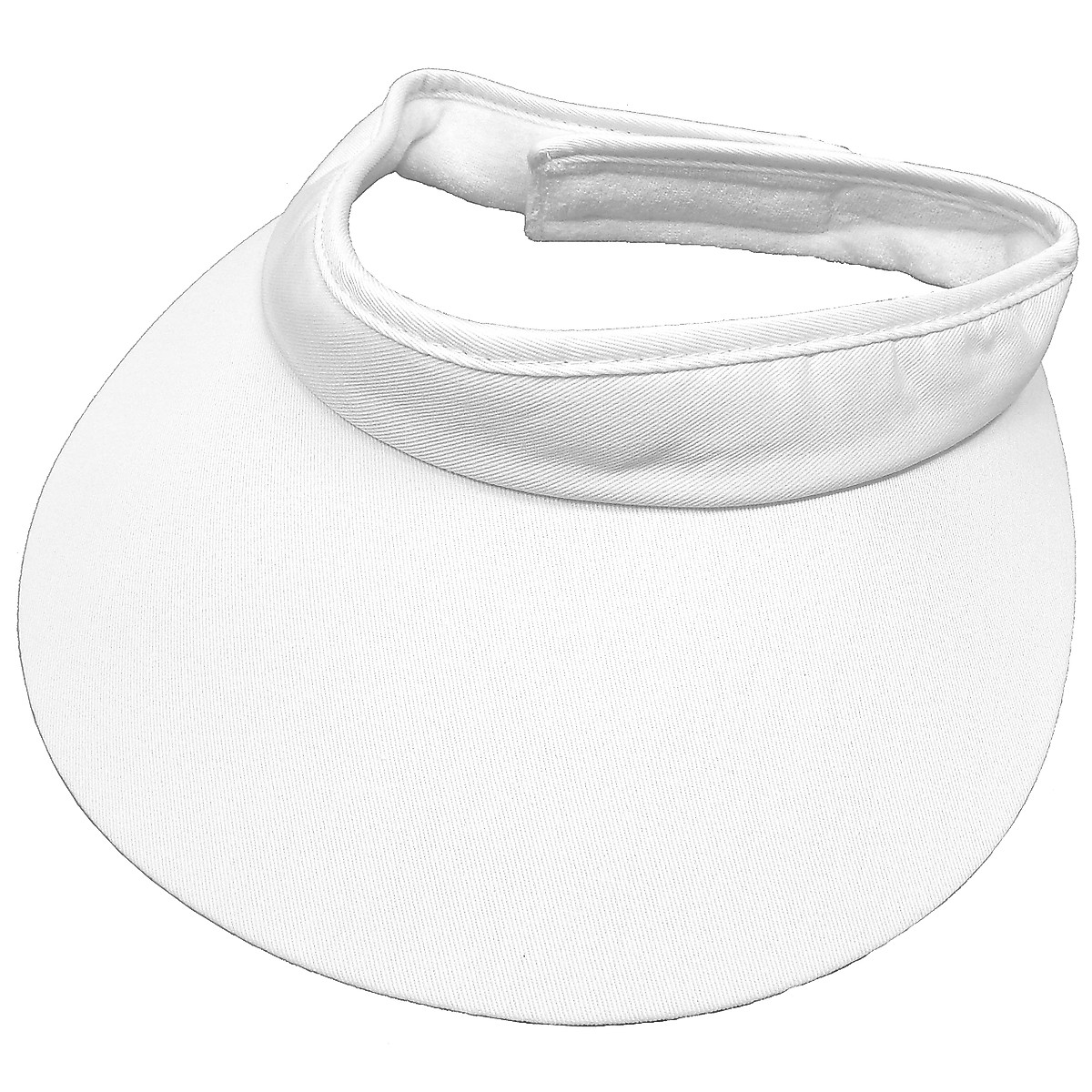 Cushees 4" Wide Brim Cloth Visor [232] (White)