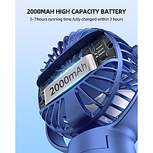 KIDEE Portable Baby Stroller Fan, Mini Baby Fan Clip on Fan, LED Display, 360° Rotate Flexible Tripod, Rechargeable Small Personal Handheld Fan Cooling Desk Fan for Car Seat Crib Treadmill Travel