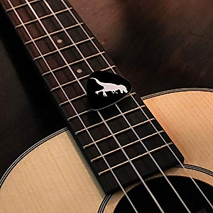 Dinosaur Tyrannosaurus Rex Black White Novelty Guitar Picks Medium Gauge - Set of 6