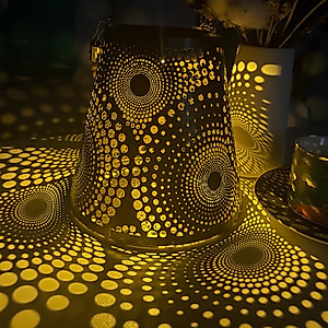 UPCLOUD Solar Lantern Lights Outdoor, Solar Lanterns Outdoor Waterproof Patio Decor Hanging Lanterns for Garden, Courtyard, Table Pathway Party Yard Decorations (Dot)