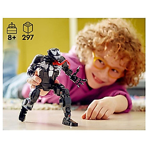 LEGO Marvel Venom Figure, 76230 Fully Articulated Super Villain Action Toy, Spider-Man Universe Collectible Set, Alien Toys for Boys and Girls