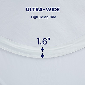 SLEEP ZONE Cooling Mattress Topper California King, Premium Zoned Cool Mattress Pad Cover, Padded Mattress Protector Breathable Washable, Deep Pocket 8-21" (White, Cal King)