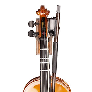 String Swing Hardwood Home & Studio Violin Hanger Wall Mount - for Small Violins and Violas - Black Walnut