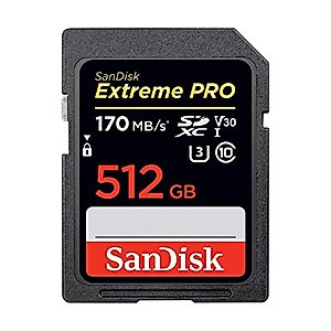 SanDisk 512GB Extreme PRO UHS-I SDXC Memory Card