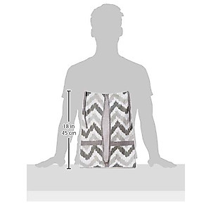 Bacati - Grey Ikat Zigzag Diaper Stacker