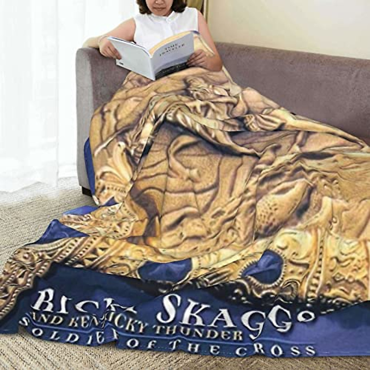 Flannel Blanket Ricky Skaggs Soft Lightweight Throw Blanket Warm Durable Sofa Couch Decor Beding 50"X40"