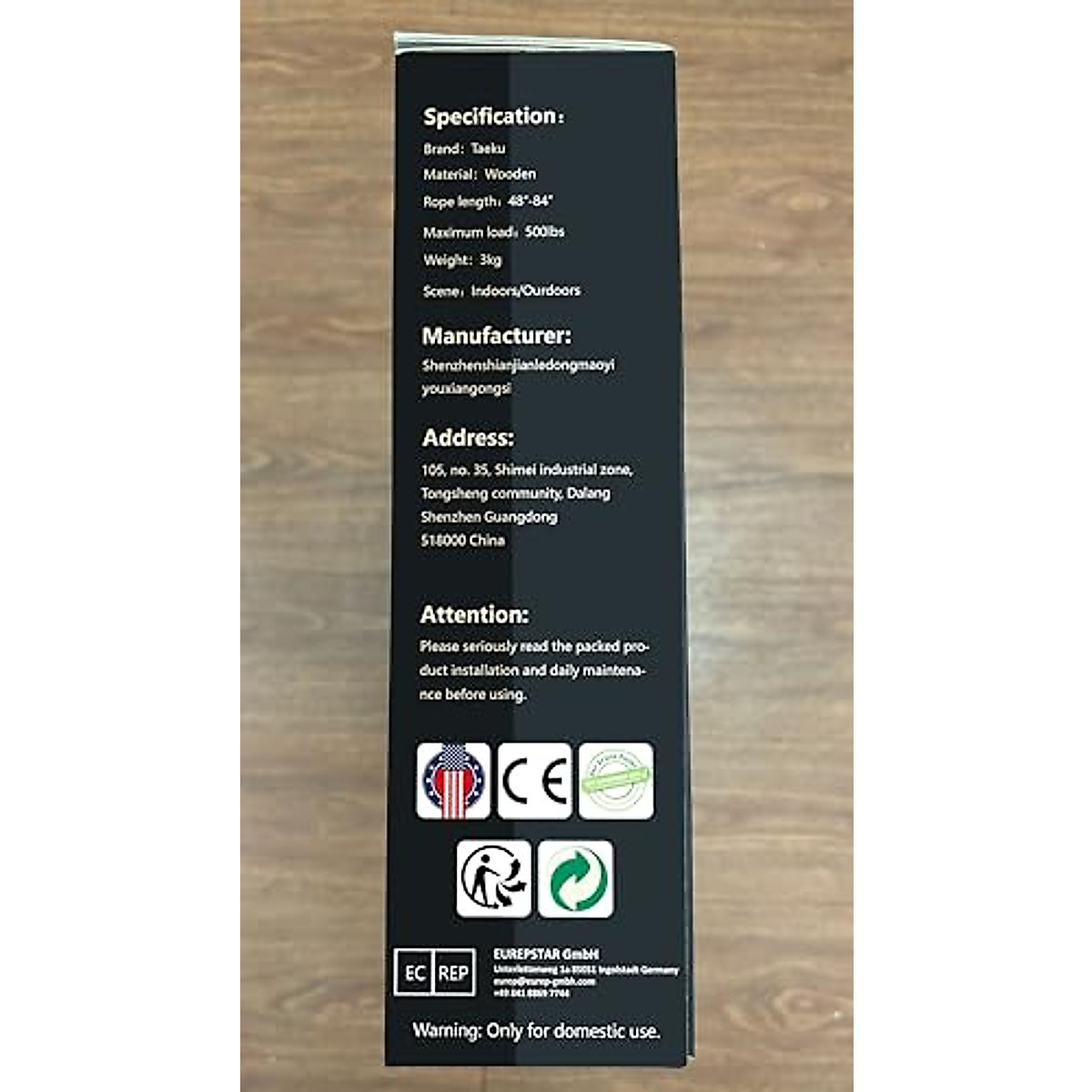 Taeku Adult Tree Swing, Hanging Beech Wood Swings with Adjustable Rope Garden Chair Seat Swing for Indoor Outdoor (22''x10'')