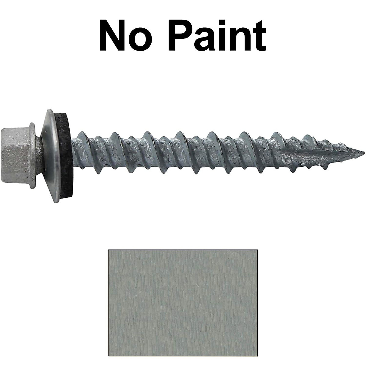 Metal Roofing Screws: (1000) 10 x 1-1/2" Galvanized Hex Head Sheet Metal Roof Screw. Self Starting Metal to Wood siding Screws. EPDM Washer. No Paint