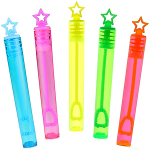 40-Piece Star Bubble Wands Assortment Neon Party Favors - Summer Gifts Bubbles Fun Toys