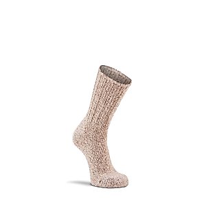 Fox River Women's Standard Norsk Heavyweight Crew Hiking Sock | Classic Ragg Wool | Memory-Knit Construction | Reinforced for Durability, Brown, Large
