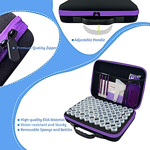 LIRUNQIU Diamond Painting Storage Containers, 60 Slots Diamond Art Accessories and Tools Kits Storage Box(Black)