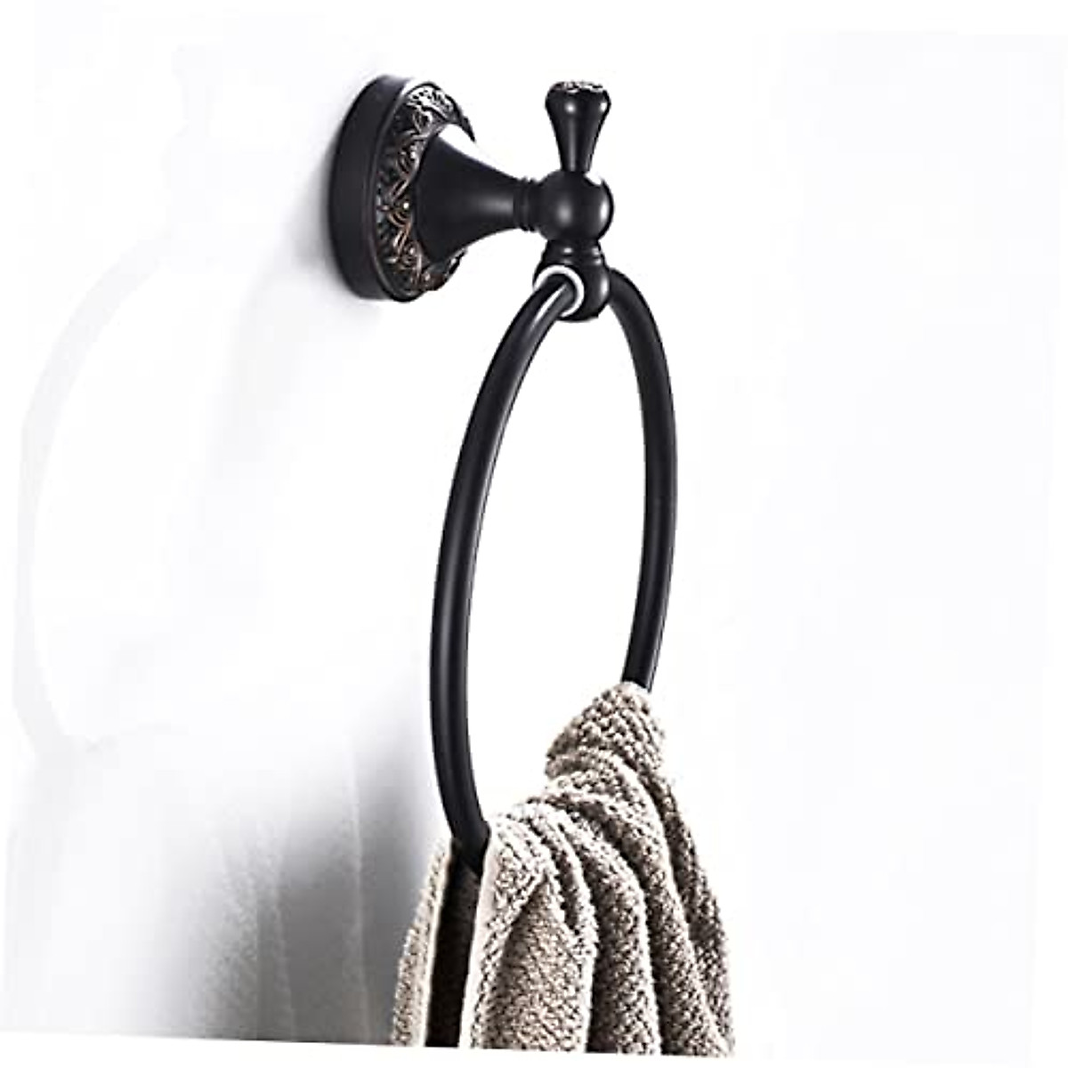 Black Towel Holder Black Towel Ring Towel Rack Black Vintage Black Bronze Brushed Towel Ring Round Black Towel Rack
