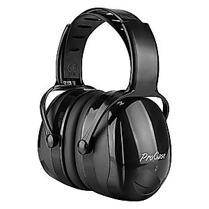 ProCase Noise Reduction Ear Muffs, 29dB NRR Hearing Protection Safety Earmuffs Noise Cancelling Headphones for Shooting Gun Range Mowing Construction, Sound Blocking for Adult Kids Autism -Black
