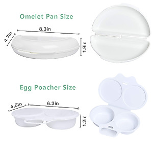 Easy Egg Breakfast Set Akamino Microwave Omelet Pan and Egg Poacher - BPA Free Egg Maker Easy to Use and Non-Stick Breakfast Egg Cookware