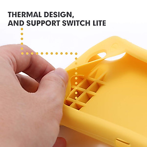 Silicone Grip Case for Nintendo Switch lite (Yellow)