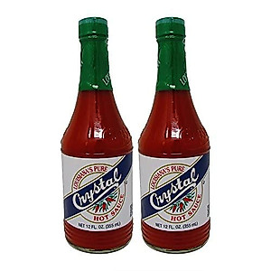 Bundle-2 Items : Crystal Hot Sauce Louisiana's Pure Hot Sauce, 12 Oz (Pack of 2)