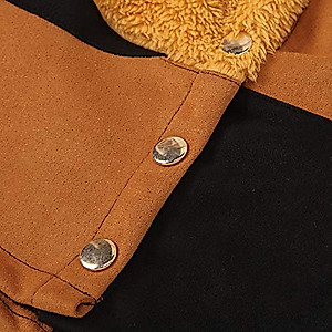 Toddler Baby Girls Leather Skirt Outfits Ribbed Sweater Shirt Tops + PU Leather Dress Fall Clothes Set (Black+Brown, 6-7 Years)