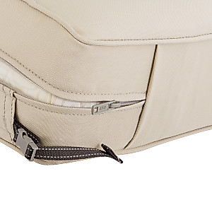 Classic Accessories Montlake FadeSafe Water-Resistant 25 x 27 x 5 Inch Rectangle Outdoor Seat Cushion Slip Cover, Patio Furniture Chair Cushion Cover, Antique Beige, Patio Furniture Cushion Covers