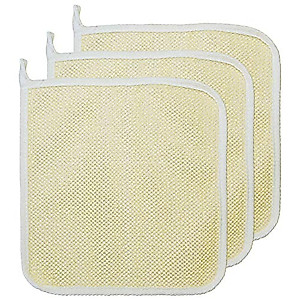 3 pcs/set Dual-Sided With Soft Weave Exfoliating Scrub and Soft Terry Cloth Towel Home Spa Exfoliating Face and Body - Shower Scrubber - Remove Dead Skin -Great for Skin Care in the Massage Bath