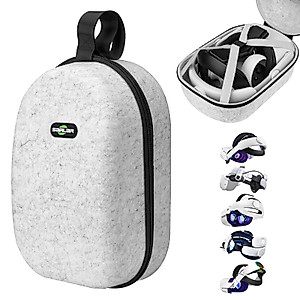 SARLAR Large Hard Carrying Case Compatible with Meta Quest 3S/Quest 3/Quest 2 and KIWI Design, BOBOVR M2/M3 Pro, SUPERUS, Saqico, Bioherm, DESTEK QH3, VZNEK and All Third Party Head Strap with Battery