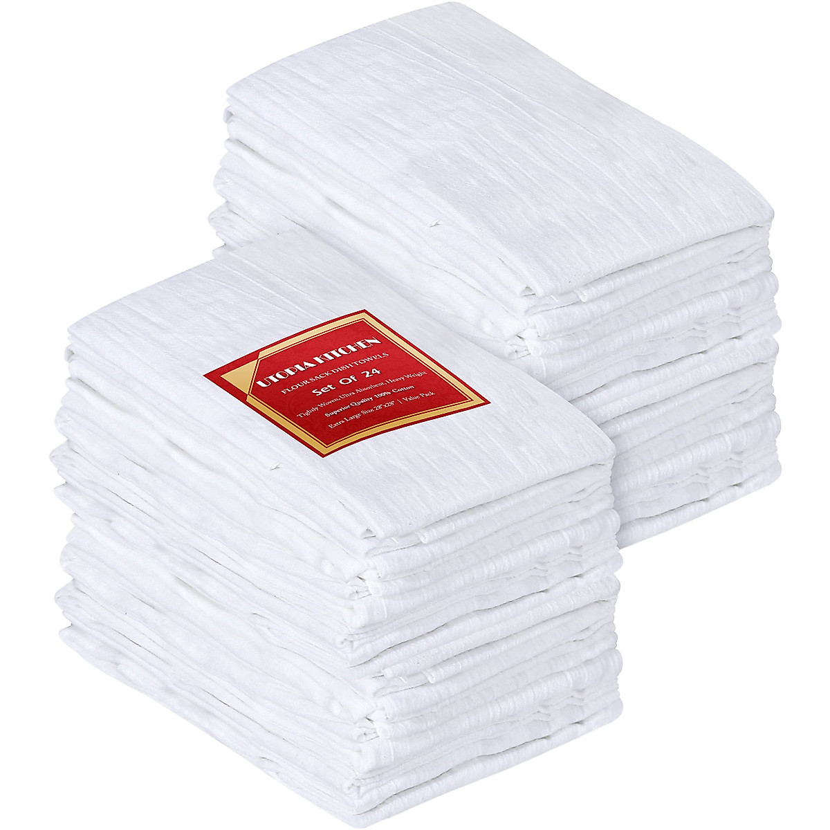 Utopia Towels Bundle of 36 Pack Flour Sack Towels –Flour Sack Towels 100% Ring Spun Cotton - Soft, Absorbent & Multipurpose (White)