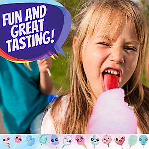 Lupy Lups! Cotton Candy Big Bulk Party Pack 120 count 0.5 oz each - Pastel Candy for Stocking, Treats, Party Favors, Buffet table and Piñata (Strawberry)