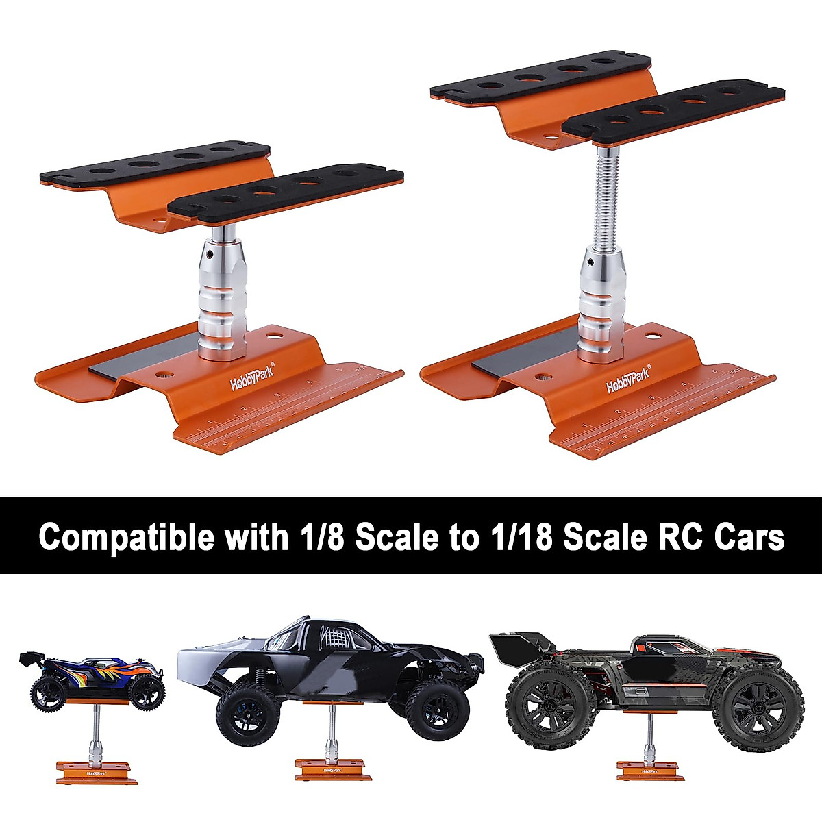 Hobbypark RC Car Work Stand with Weight Aluminum Repair Station Lift for 1/8 1/10 1/12 Scale Traxxas TRX4 Axial Arrma Redcat Losi RC Crawler Monster Truck Buggy