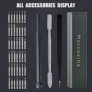 Morcoxina Precision Screwdriver Set, 46 in 1 Mini Screwdriver, Screwdriver Bit Sets, Multifunction Precision Screwdriver Kit, Repair Tool Kit for Electronics, Computer, Eyeglass, Phone, Watch