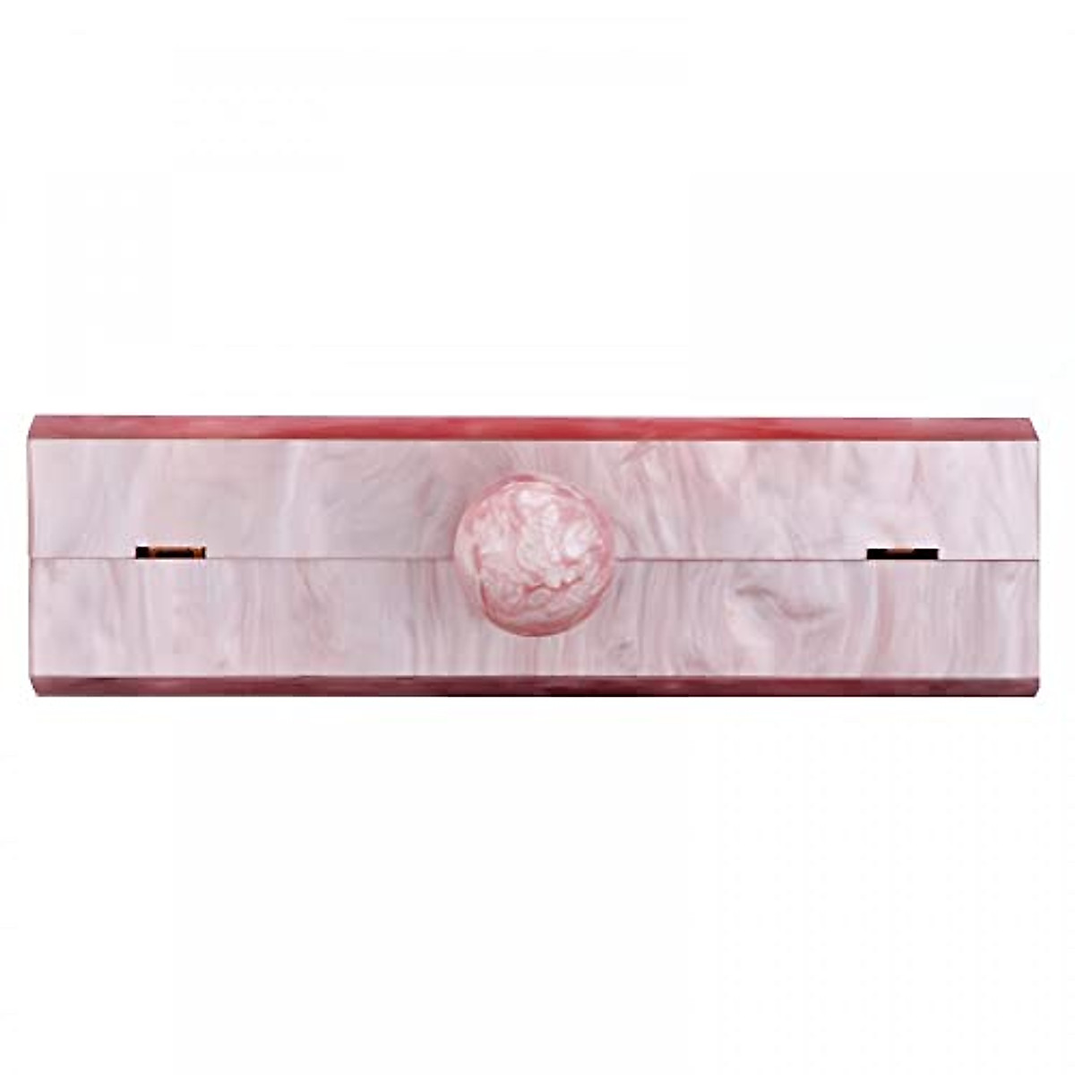 Acrylic Clutch Purse for Women Evening Dress, Wedding Party Square Bag Evening Clutch (Pink-01)