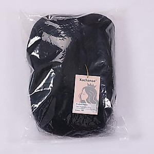 Kachanaa Kinky Headband Wigs for Black Women Natural Glueless Synthetic Yaki Straight Wigs for Women 22 Inch (1B#)