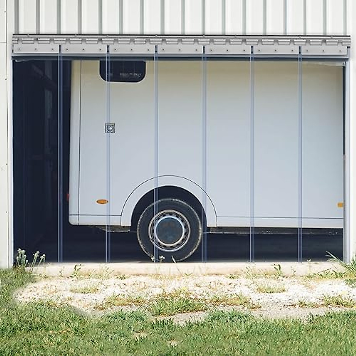 VEVOR Strip Curtain, 84" Height x 42" Width, 0.08" Thickness, 7PCS Clear PVC Strip Door Curtain, Freezer Curtain, Plastic Door Strips for Walk in Freezers, Coolers & Warehouse Doors, with 50% Overlap