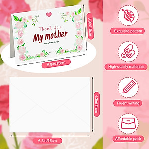 Faccito 24 Sets Mother's Day Greeting Cards with Envelopes Stickers Mother's Day Cards Bulk 5.9 x 3.9 Inches Mother Birthday Card 6 Assorted Happy Mother's Day Loving Small Note Card for Birthday Gift
