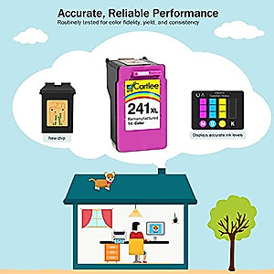 Cartlee 1 Color Remanufactured High Yield Ink Cartridge Replacement for CL-241XL 241 XL PIXMA MX472 MX452 MG3520 MX432 MX439 MG3220 MX512 MG2120 MX459 MG3620 MG3600 MX479