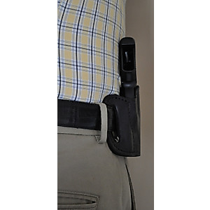 Black Leather Belt Holster for Ruger LCP .380