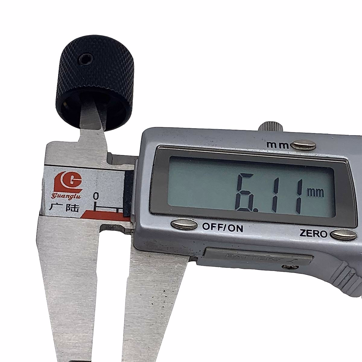 KAISH Black Set of 2 Abalone Top Guitar Knobs Dome Knobs Bass Knob with Set Screw for Tele/Telecaster